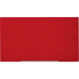 NOBO Glas-Whiteboard WIDESCREEN, rahmenlos, 85'' - BxH 1883 x 1059 mm, rot