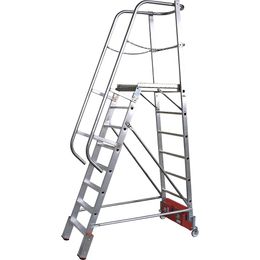 Krause Alu-Plattformleiter STABILO Vario kompakt, f&uuml;r enge G&auml;nge, Breite 820 mm, 8 Stufen