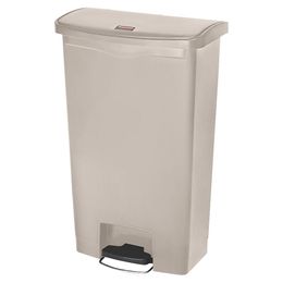 Rubbermaid Treteimer SLIM JIM®, aus Polyethylen, 68 l, beige