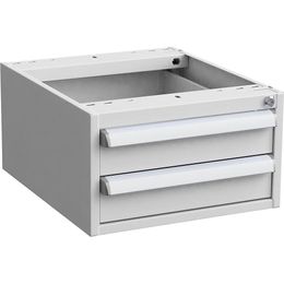 treston Unterbau-Schubladenblock, elektrisch ableitf&auml;hig (ESD), 2 Schubladen H&ouml;he 100 mm