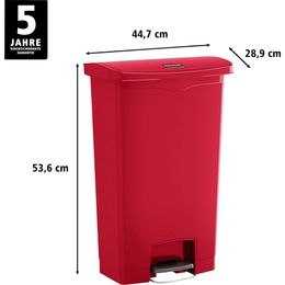 Rubbermaid Treteimer SLIM JIM , aus Polyethylen, 30 l, rot