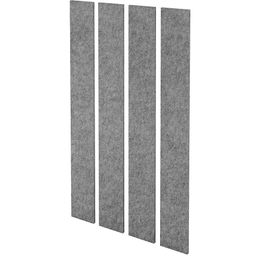 Akustik-Wandpaneelen-Set, Wandstärke 25 mm, grau meliert, VE 4 Stk, HxB 2000 x 250 mm kaiserkraft