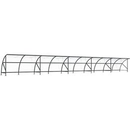WSM Fahrradüberdachung, aus Polycarbonat, BxT 20550 x 2100 mm, anthrazitgrau RAL 7016