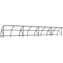 WSM Fahrradüberdachung, aus Polycarbonat, BxT 16450 x 2100 mm, anthrazitgrau RAL 7016