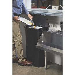 Rubbermaid Treteimer SLIM JIM , aus Polyethylen, 68 l, schwarz