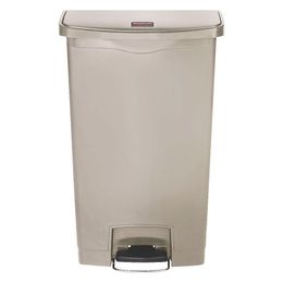 Rubbermaid Treteimer SLIM JIM , aus Polyethylen, 68 l, beige