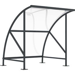 WSM Fahrradüberdachung, aus Polycarbonat, BxT 2090 x 2100 mm, anthrazitgrau RAL 7016