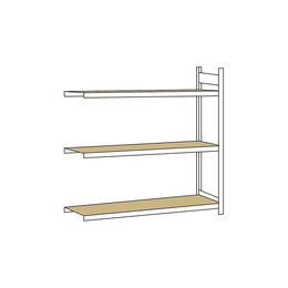 Schulte Weitspannregal, mit Spanplatte, Höhe 2000 mm, Spannweite 2000 mm, Anbauregal, Tiefe 600 mm