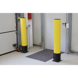 d-flexx Rammschutz Poller Bravo, aus flexiblem Kunststoff, Gesamth&ouml;he 1200 mm, mit drehbarer Manschette