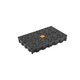 CEMO PE-Kleingebinde-Palettenwanne, 120 l Auffangvolumen, mit Rost