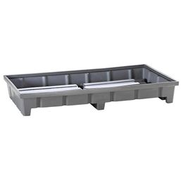 Regal-Bodenwanne, aus Polyethylen, Auffangvolumen 480 l, f&uuml;r Fachbreite 2200 mm kaiserkraft