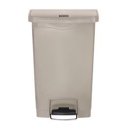 Rubbermaid Treteimer SLIM JIM , aus Polyethylen, 50 l, beige