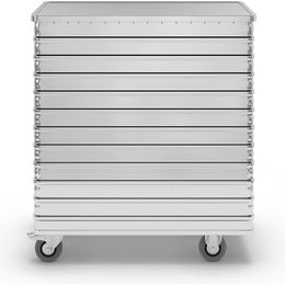 Gm&ouml;hling Gm&ouml;hling Alu-Kastenwagen, abklappbare Seitenwand, mit Deckel, abschlie&szlig;bar, Volumen 1050 l