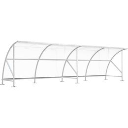 WSM Fahrradüberdachung, aus Polycarbonat, BxT 8250 x 2100 mm, silber