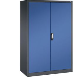 C+P ACURADO Universalschrank, BxT 1200 x 600 mm, schwarzgrau / enzianblau