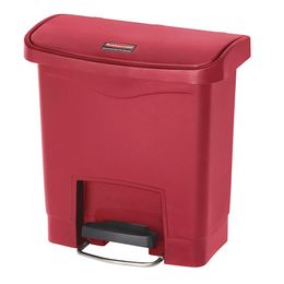 Rubbermaid Treteimer SLIM JIM®, aus Polyethylen, 15 l, rot
