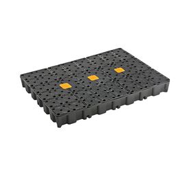 CEMO PE-Kleingebinde-Palettenwanne, 250 l Auffangvolumen, mit Rost