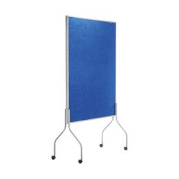 Maul Moderationswand, mobil, HxBxT 1950 x 1200 x 680 mm, Textilbezug blau