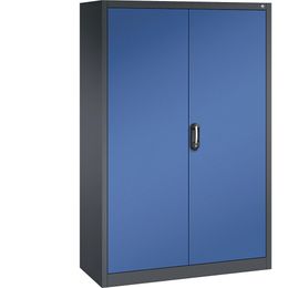 C+P ACURADO Universalschrank, BxT 1200 x 500 mm, schwarzgrau / enzianblau