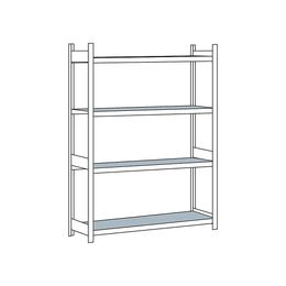 Schulte Weitspannregal, gesteckt, HxBxT 2500 x 1500 x 600 mm, Stahlb&ouml;den, Grundregal