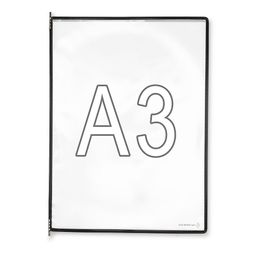 Tarifold Klarsichttafel, VE 10 Stk, f&uuml;r DIN A3, schwarz