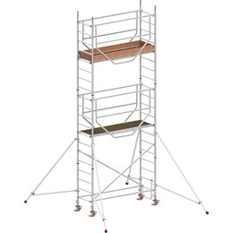 Hymer Fahrger&uuml;st ADVANCED SAFE-T 7075, geschwei&szlig;t, Plattform 2,08 x 0,61 m, Arbeitsh&ouml;he max. 6,25 m
