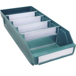 STEMO Regalkasten aus hochschlagfestem Polypropylen, gr&uuml;n, LxBxH 400 x 180 x 95 mm, VE 20 Stk
