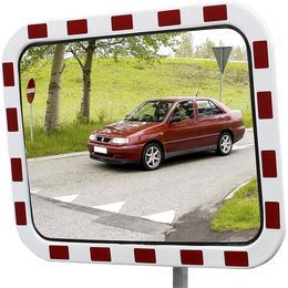 Dan-MIRROR Verkehrsspiegel aus Acrylglas, Polystyrol-Rahmen, rechteckig, BxH 800 x 600 mm