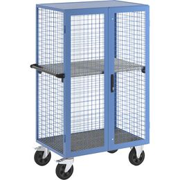 eurokraft pro Gasflaschenschrank, als Wagen, Tragf&auml;higkeit 500 kg, mit 1 Etage
