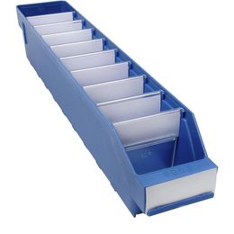 STEMO Regalkasten aus hochschlagfestem Polypropylen, blau, LxBxH 500 x 90 x 95 mm, VE 40 Stk