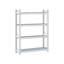 Schulte Weitspannregal, gesteckt, HxBxT 2500 x 1500 x 500 mm, Stahlb&ouml;den, Grundregal