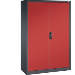 C+P ACURADO Universalschrank, BxT 1200 x 500 mm, schwarzgrau / feuerrot