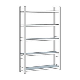 Schulte Weitspannregal, gesteckt, HxBxT 3000 x 1500 x 500 mm, Stahlb&ouml;den, Grundregal