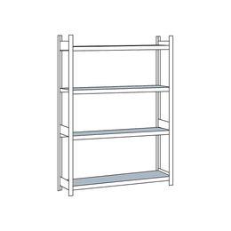 Schulte Weitspannregal, gesteckt, HxBxT 2500 x 1500 x 400 mm, Stahlb&ouml;den, Grundregal