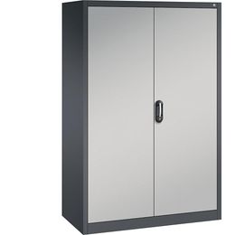 C+P ACURADO Universalschrank, BxT 1200 x 600 mm, schwarzgrau / wei&szlig;aluminium