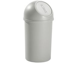 Helit Push-Abfallbeh&auml;lter, aus Polypropylen, lichtgrau, Volumen 13 l, VE 6 Stk
