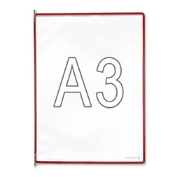 Tarifold Klarsichttafel, VE 10 Stk, f&uuml;r DIN A3, rot