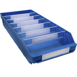 STEMO Regalkasten aus hochschlagfestem Polypropylen, blau, LxBxH 500 x 240 x 95 mm, VE 15 Stk