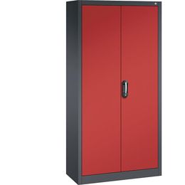 C+P ACURADO Universalschrank, BxT 930 x 400 mm, schwarzgrau / feuerrot, ab 2 Stk