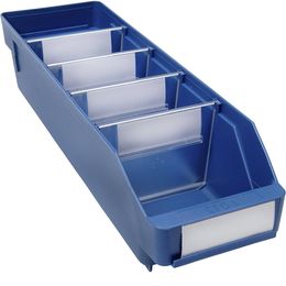 STEMO Regalkasten aus hochschlagfestem Polypropylen, blau, LxBxH 400 x 118 x 95 mm, VE 30 Stk