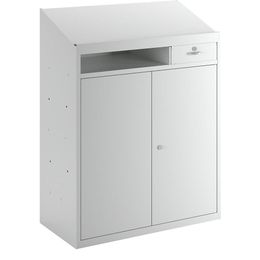 eurokraft basic Werkzeugschrank mit Schreibpult, HxBxT 1220 x 915 x 457 mm, lichtgrau
