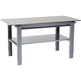 Schwei&szlig;tisch, h&ouml;henverstellbar, Stahl, BxT 1600 x 800 mm, grau kaiserkraft