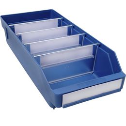 STEMO Regalkasten aus hochschlagfestem Polypropylen, blau, LxBxH 400 x 180 x 95 mm, VE 20 Stk
