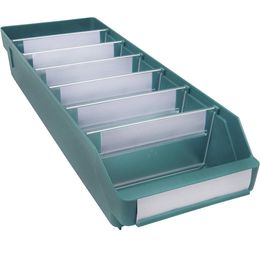 STEMO Regalkasten aus hochschlagfestem Polypropylen, gr&uuml;n, LxBxH 500 x 180 x 95 mm, VE 20 Stk