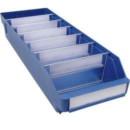 STEMO Regalkasten aus hochschlagfestem Polypropylen, blau, LxBxH 500 x 180 x 95 mm, VE 20 Stk