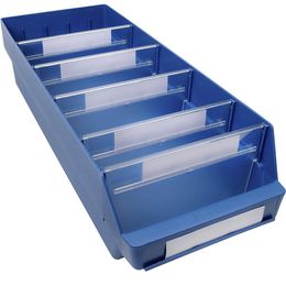 STEMO Regalkasten aus hochschlagfestem Polypropylen, blau, LxBxH 600 x 240 x 150 mm, VE 10 Stk