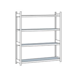 Schulte Weitspannregal, gesteckt, HxBxT 2500 x 2500 x 500 mm, Stahlb&ouml;den, Grundregal