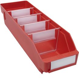 STEMO Regalkasten aus hochschlagfestem Polypropylen, rot, LxBxH 400 x 118 x 95 mm, VE 30 Stk
