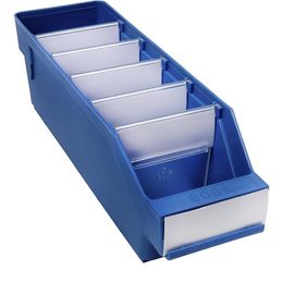 STEMO Regalkasten aus hochschlagfestem Polypropylen, blau, LxBxH 300 x 90 x 95 mm, VE 40 Stk