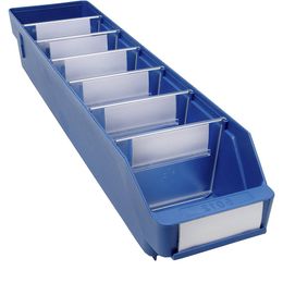 STEMO Regalkasten aus hochschlagfestem Polypropylen, blau, LxBxH 500 x 118 x 95 mm, VE 30 Stk